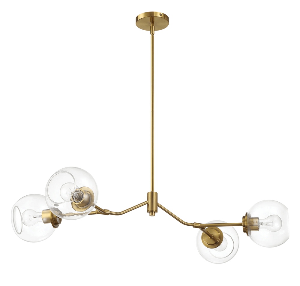Jewel Four Lights Modern Farmhouse Chandelier Ceiling Hanging Light Fi